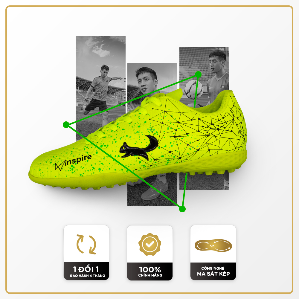 Giày Đá Bóng Zocker Inspire Xanh Chuối