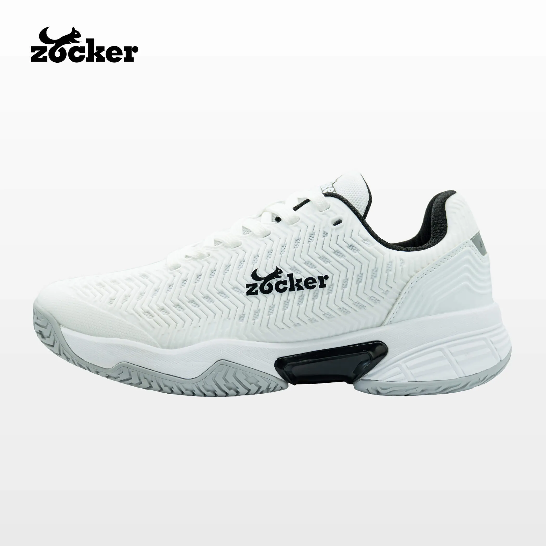 Giày Pickleball Nam/Nữ Zocker Aspire White